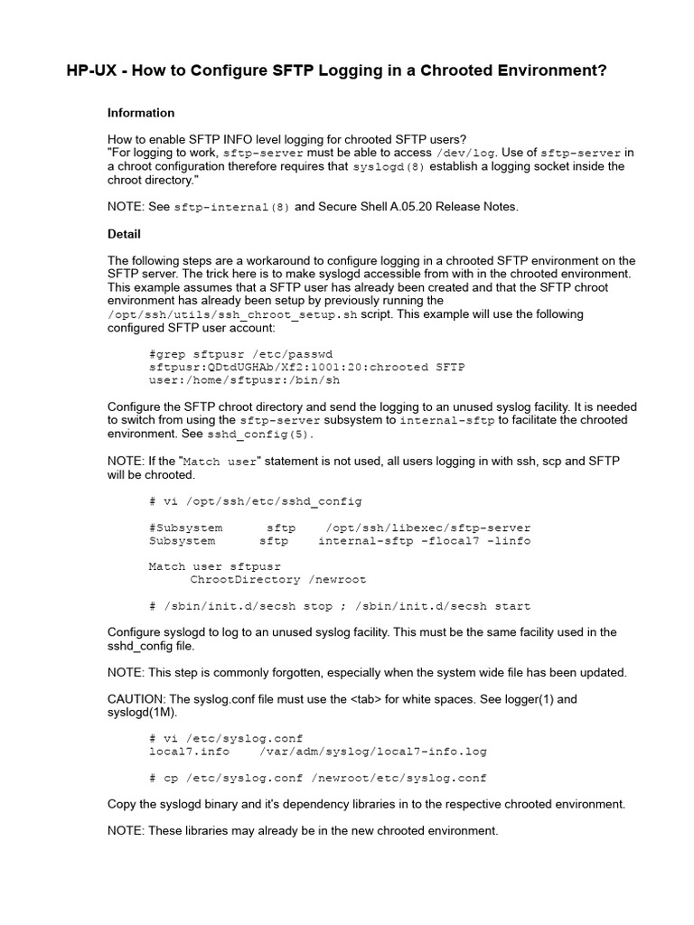 secsh-SFTP-logging | PDF | Secure Shell | Internet Architecture