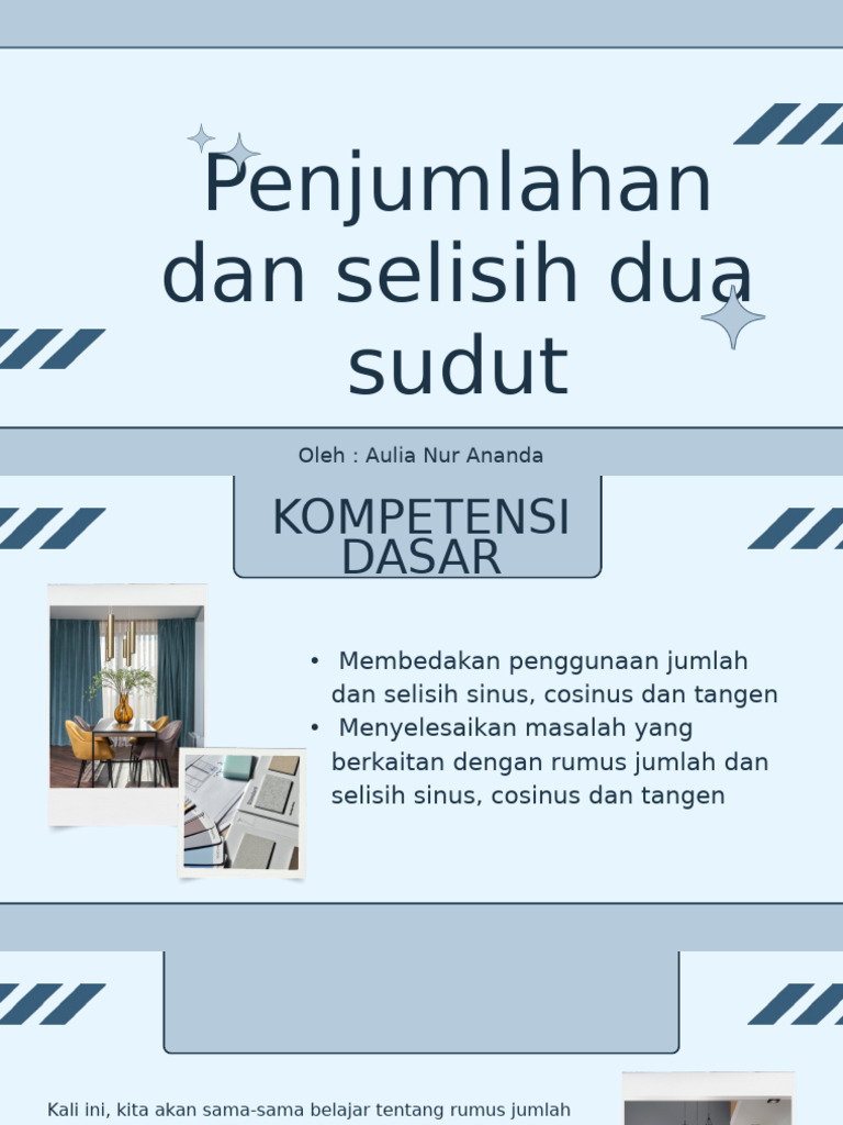 Aulia - Penjumlahan Dan Selisih Dua Sudut | PDF