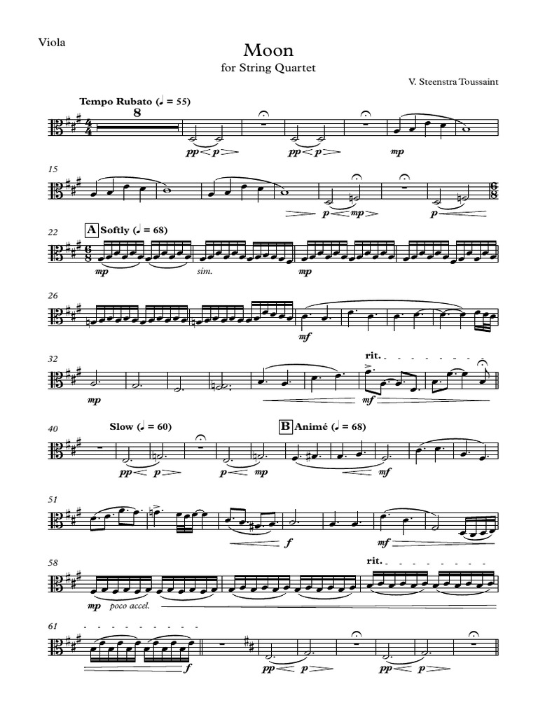 VST - Strijkkwartet - Moon - Viola | PDF