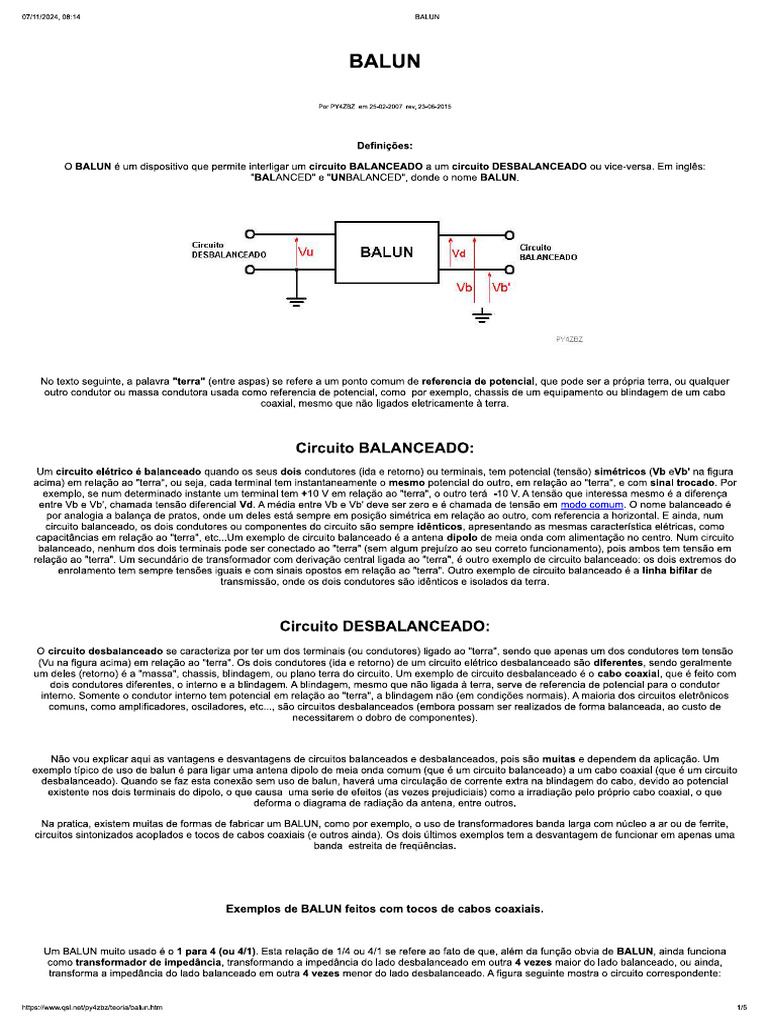 Balun Py4zbz | PDF