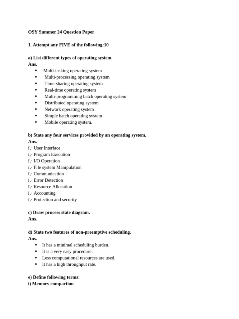OSY Summer 24 | PDF | Process (Computing) | Scheduling (Computing) OSY Summer 24 | PDF | Process (Computing) | Scheduling (Computing)