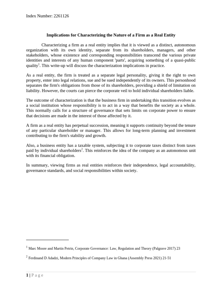 Corporate Governance PA1 | PDF