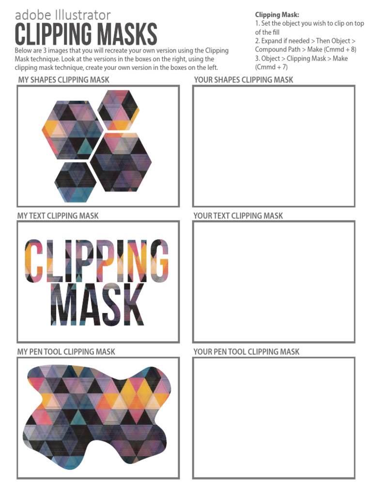 Clipping - Mask - Worksheet New | PDF