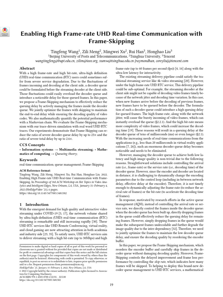 Enabling High Frame-Rate UHD Real-Time Communication With Frame ...