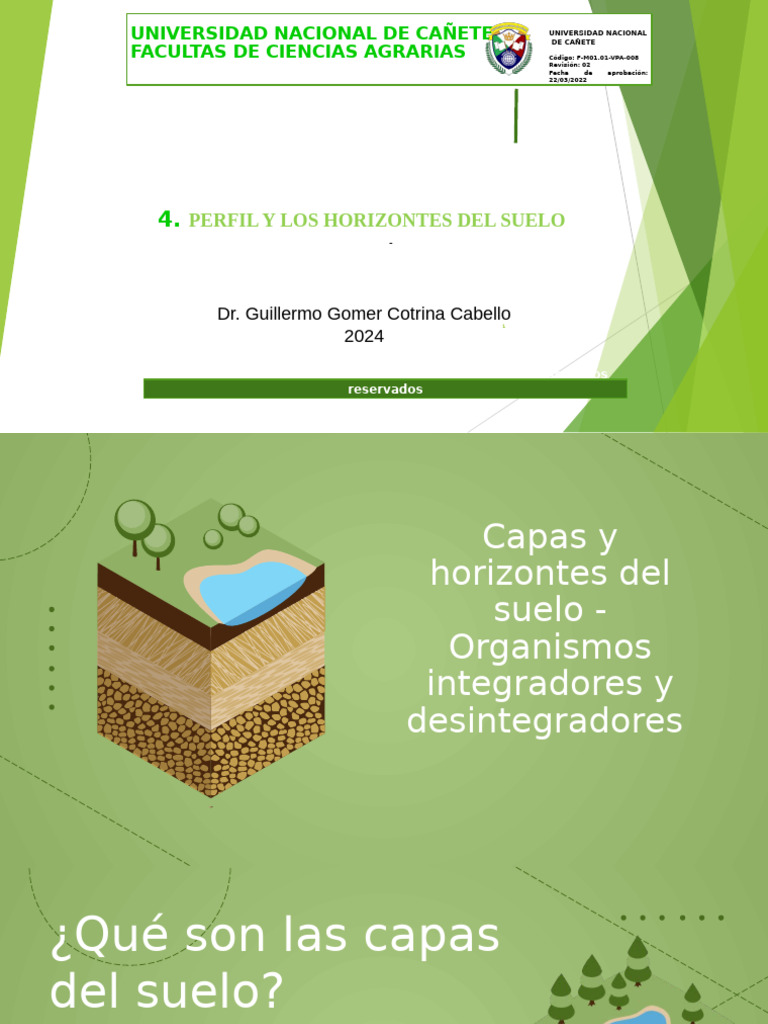Capas y Horizontes del Suelo Agrícola | PDF | Suelo | Ciencias de la Tierra