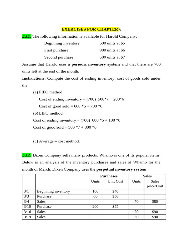 accounting principle | PDF | Cost Of Goods Sold | Inventory