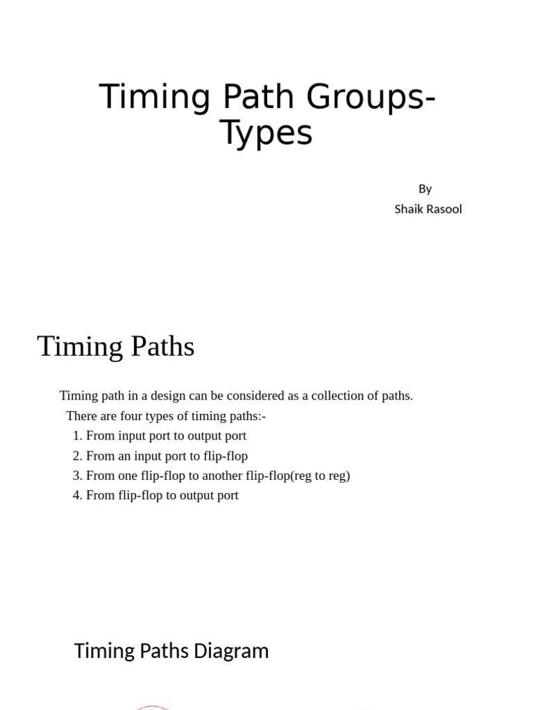 Timing Path Groups-Types | PDF