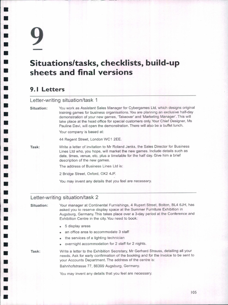 Letter Situations | PDF