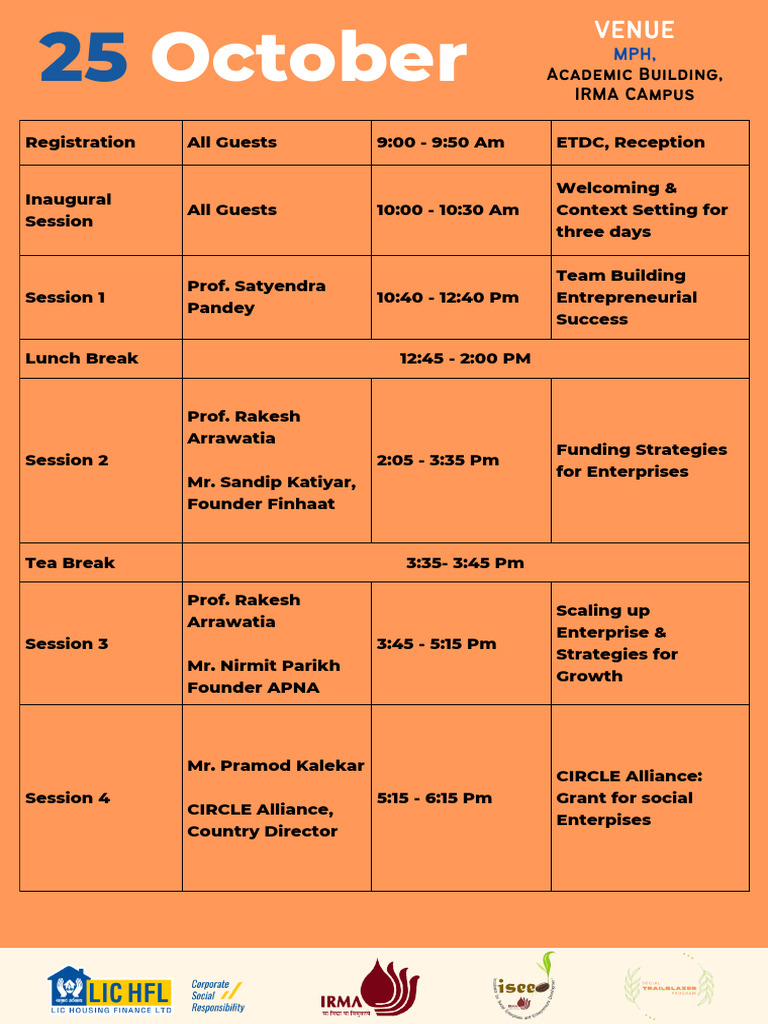 Orange Black Schedule Poster | PDF | Investing | Business