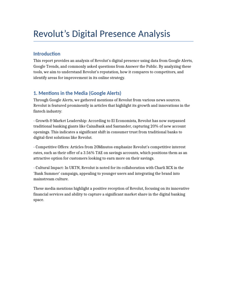 Revolut's Digital Presence Evaluation | PDF | Pay Pal | Human Communication