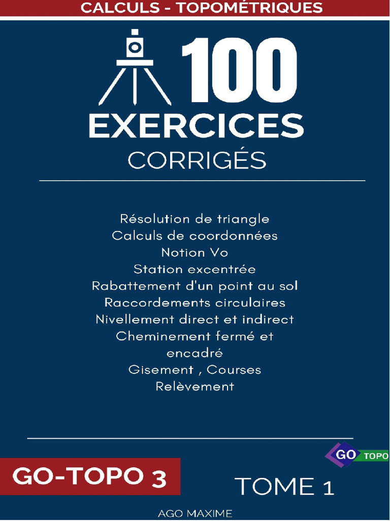 Exercices de Topographie Pratiques | PDF | Triangle | Cercle