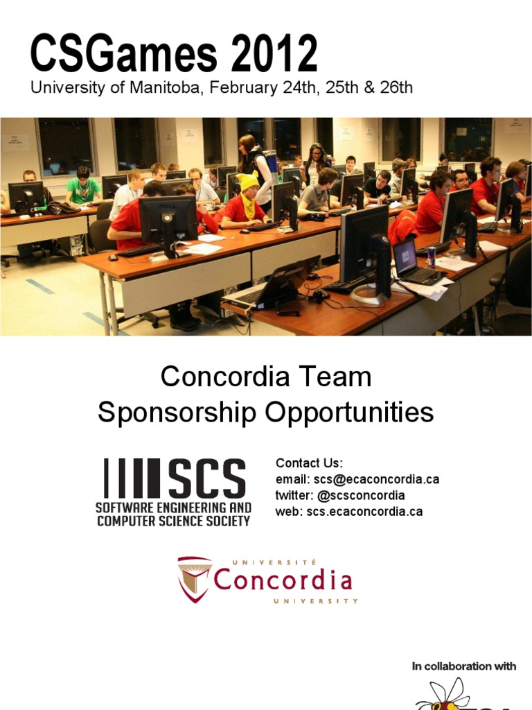 Csgames Sponsorship Package v2 3 | PDF | Source Code | Computer Programming