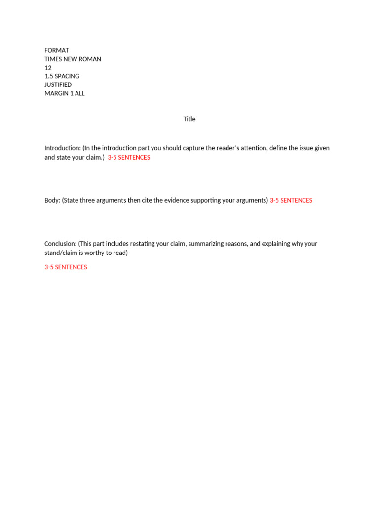 Position-Paper-Format-And-Example 2 | PDF