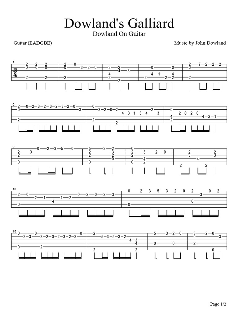 Dowlands Galliard John Dowland | PDF