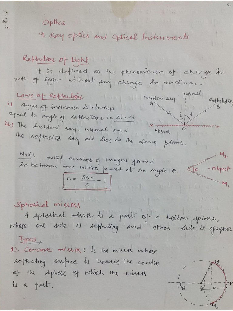 Ray Optics | PDF