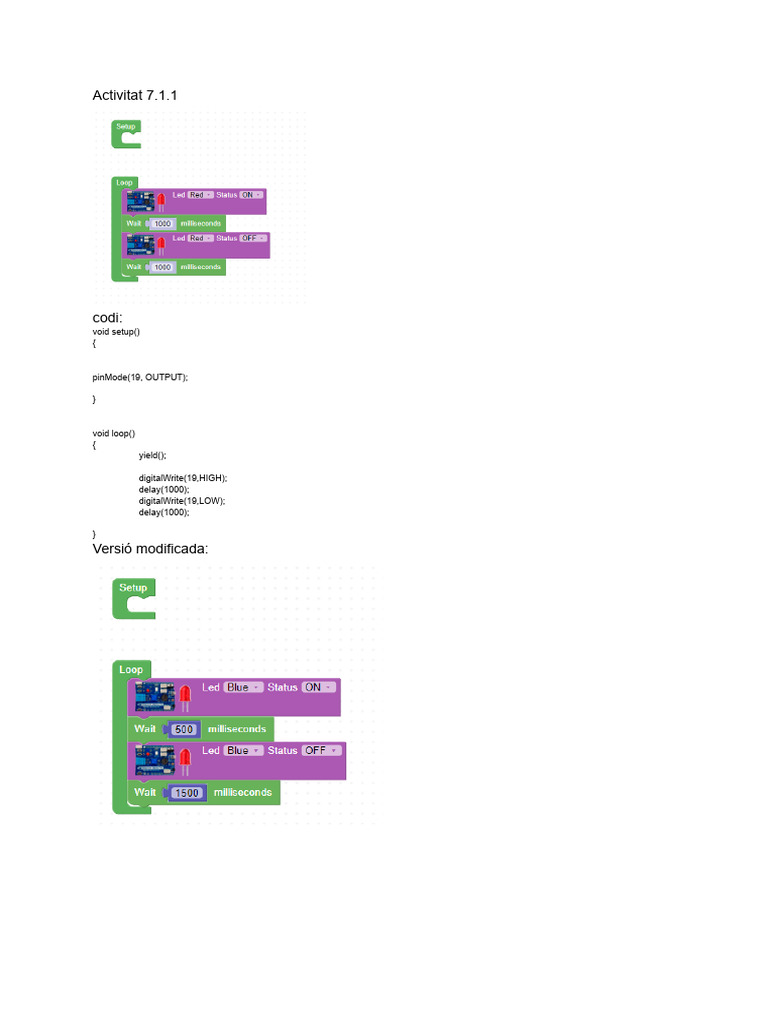 Activitats ESP 32 | PDF | Software Engineering | Computer Programming