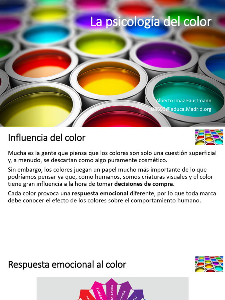 Psicología Del Color | PDF | Marca | Conceptos psicologicos