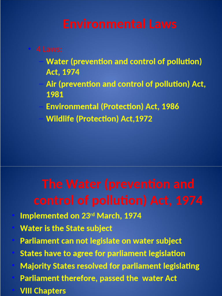 Overview of Key Environmental Laws | PDF | Environmental Issues | Justice