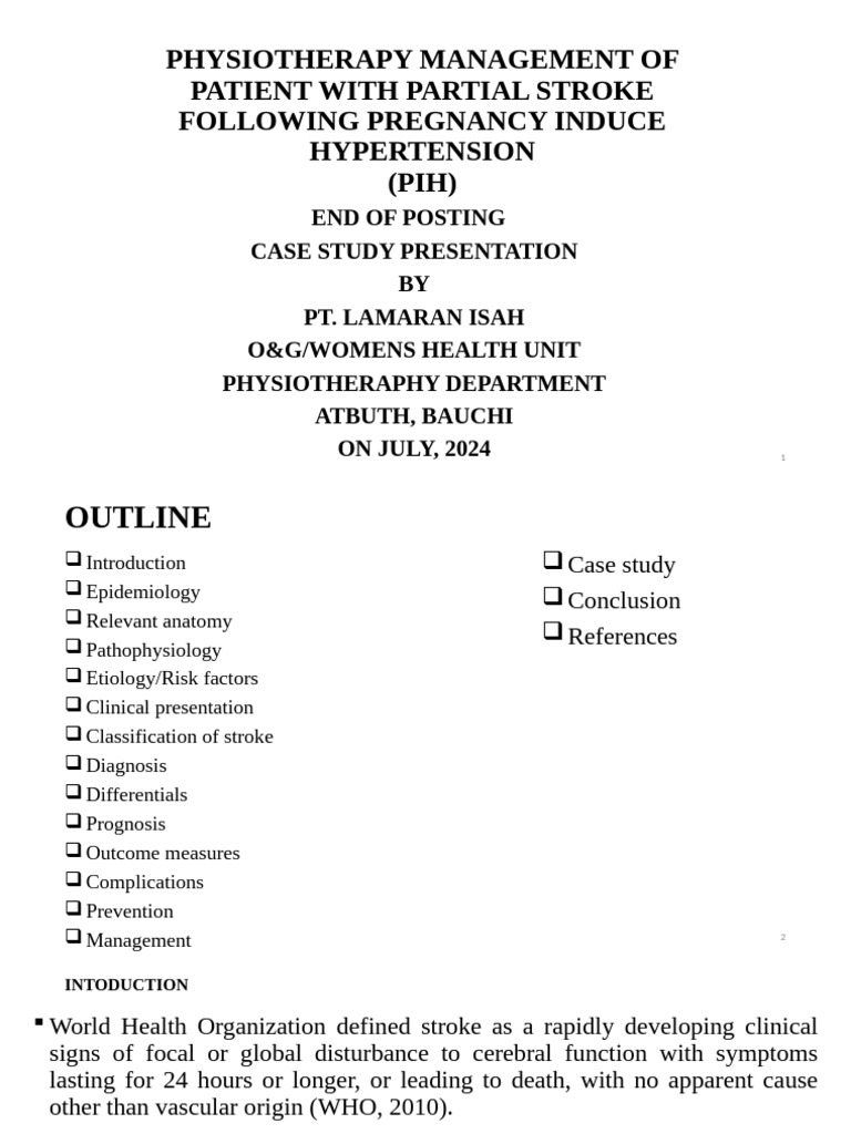 My Literature O & G UNIT 2 | PDF | Stroke | Physical Therapy