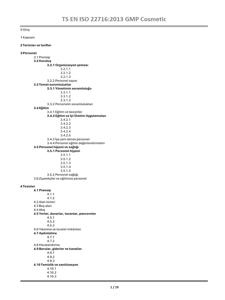 TS EN ISO 22716 - 02.2013 (TR) | PDF