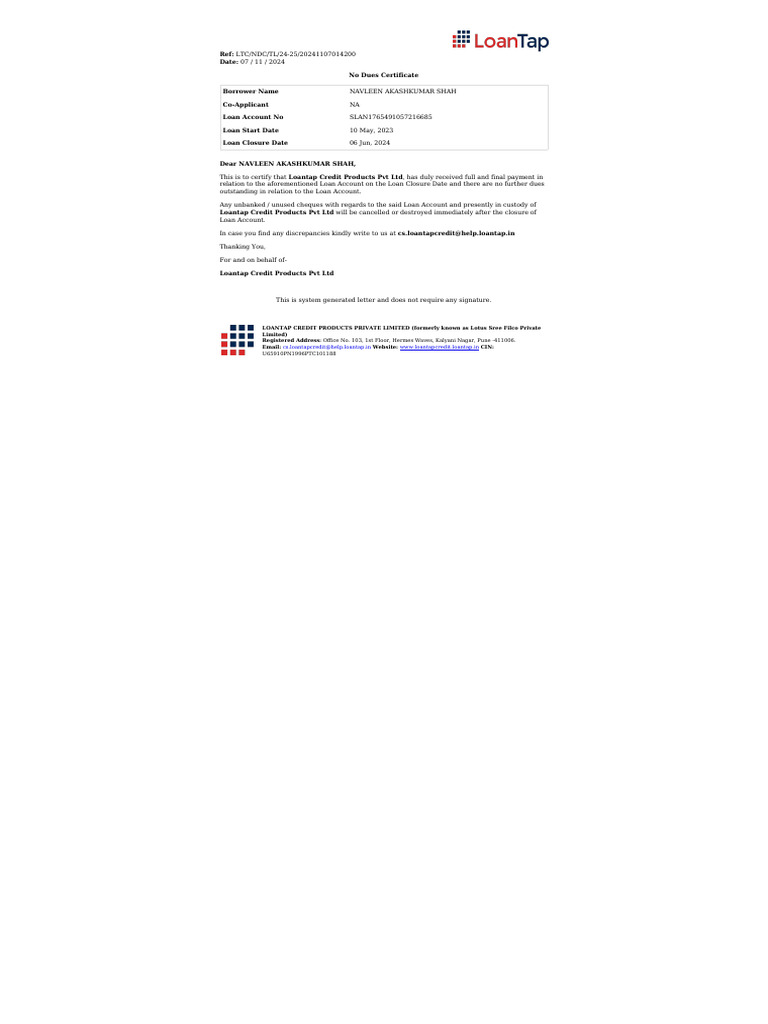 SLAN1765491057216685 Noc PDF | PDF