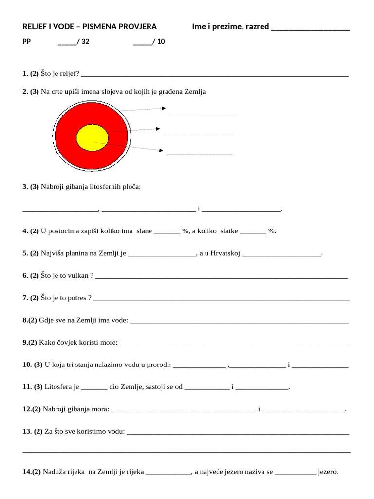 Reljef I Vode PP | PDF