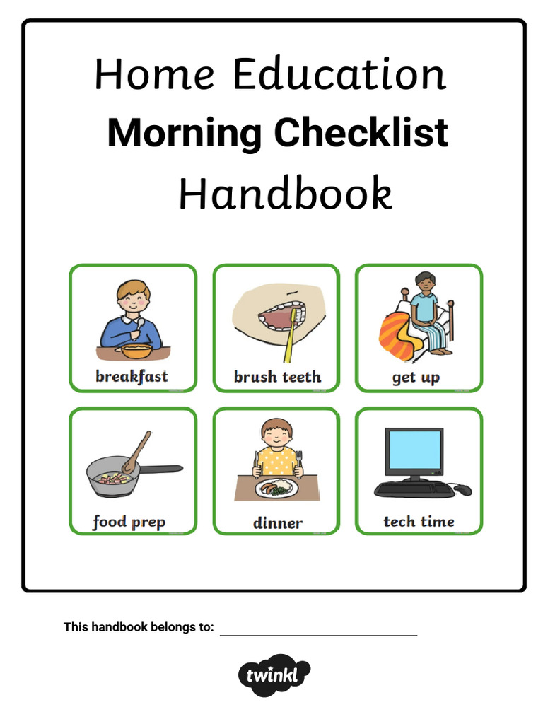 Home Ed Morning Checklist Workbook 1 Ver 1 | PDF | Cognition | Learning