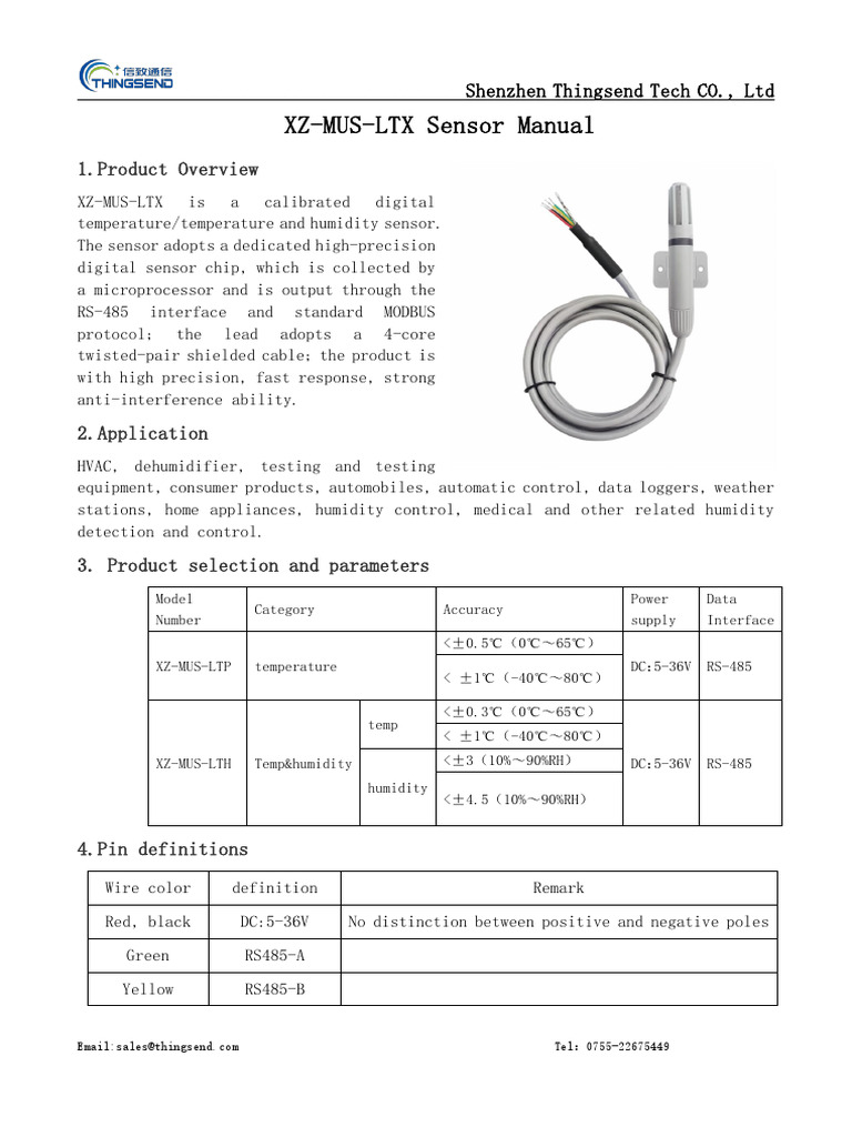 Fiche technique sonde | PDF | Sensor | Electrical Engineering