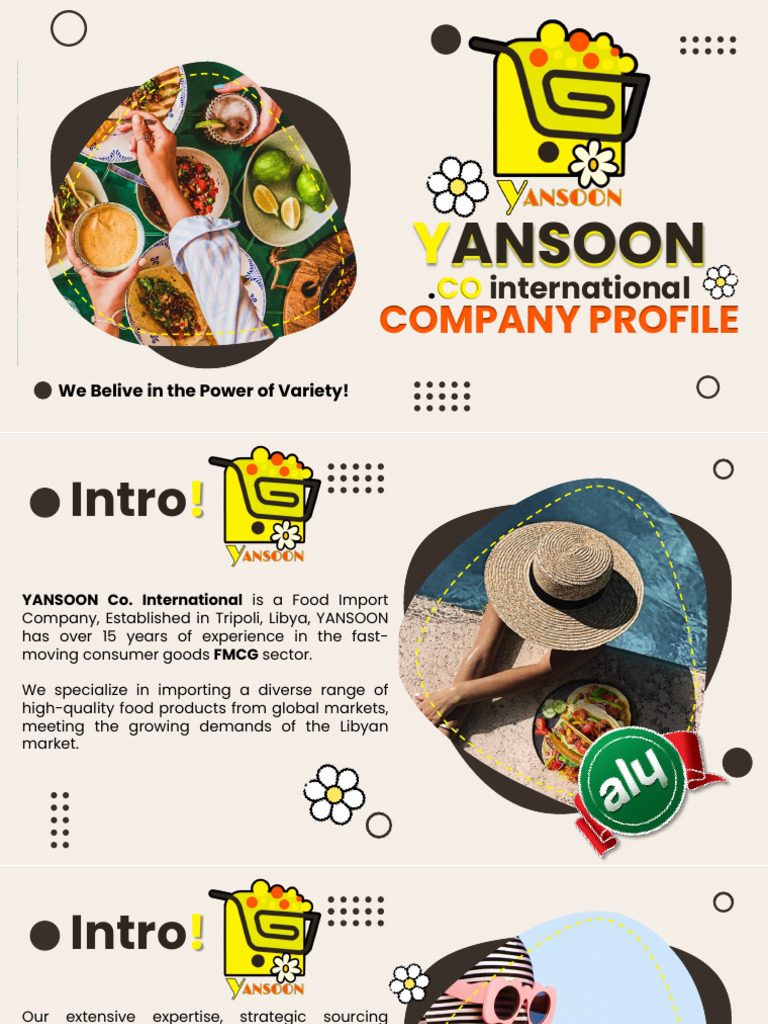 YANSOON Company Profile - Draft - 241016 - 044105 | PDF | Brand | Libya