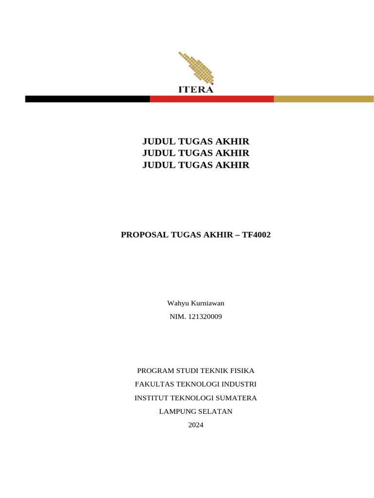 Proposal TA 2 | PDF | Seni