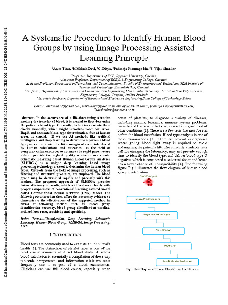 A Systematic Procedure To Identify Human Blood Groups by Using Image ...