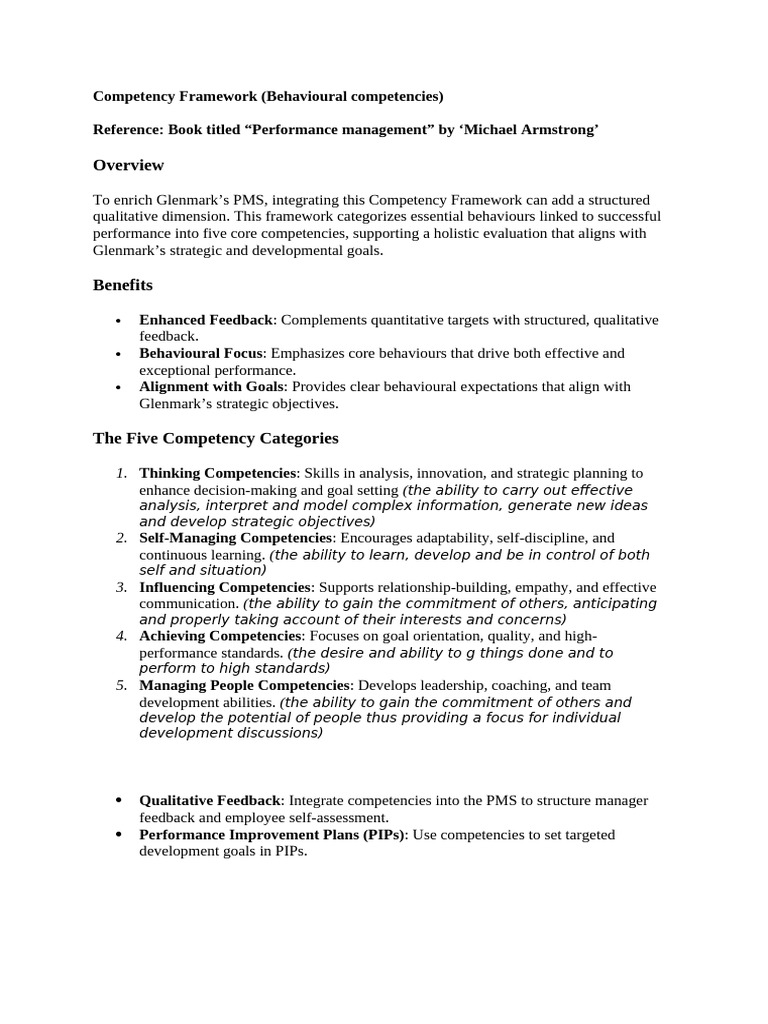 Behavioural Competency Framework | PDF | Career & Growth