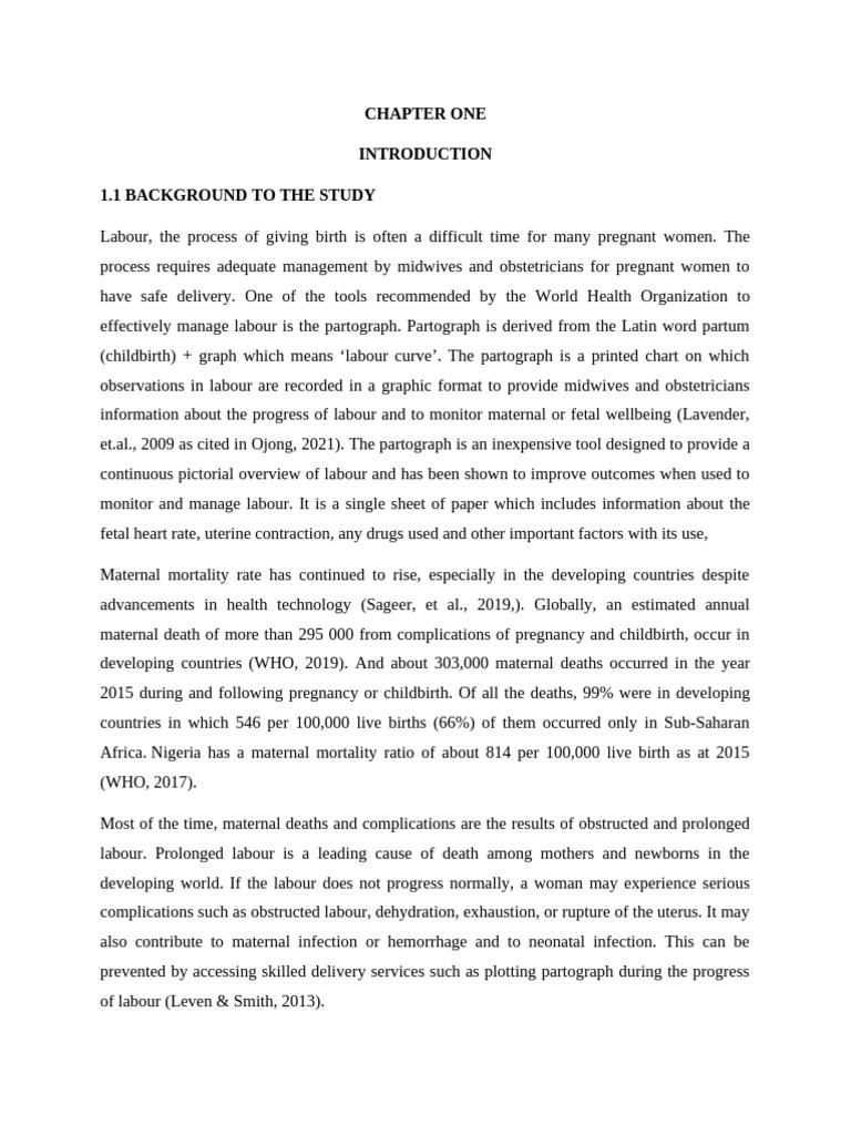 Dora's Main Project 1 - 3 | PDF | Maternal Death | Childbirth