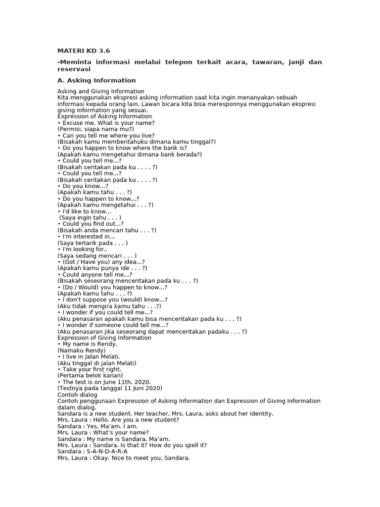 Materi RPP 6 Bing L.M | PDF