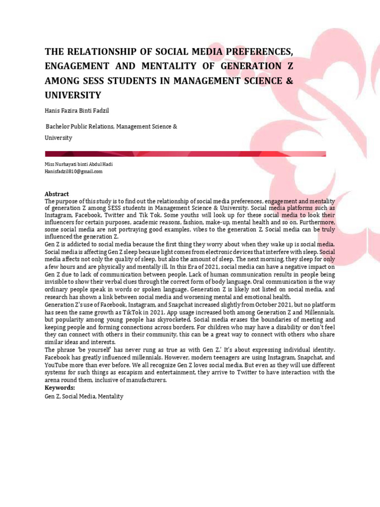 Research Manuscript Templete Hanis Fazira Fadzil Updated | PDF | Social ...