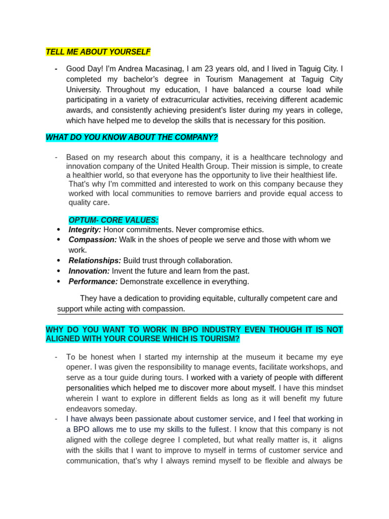 CC-INTERVIEW-QUESTIONS | PDF | Compassion | Empathy