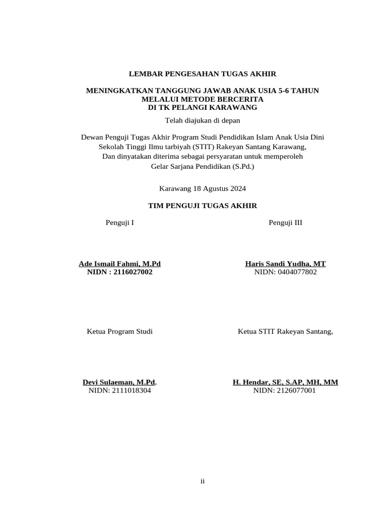 LBR Pengesahan II... II | PDF