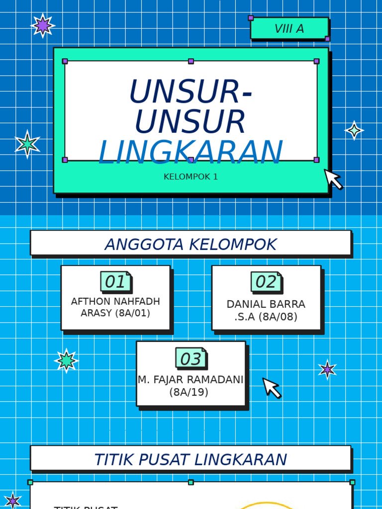 Unsur Unsur Lingkaran MTK 8a KLMPK 1 | PDF | Sains & Matematika