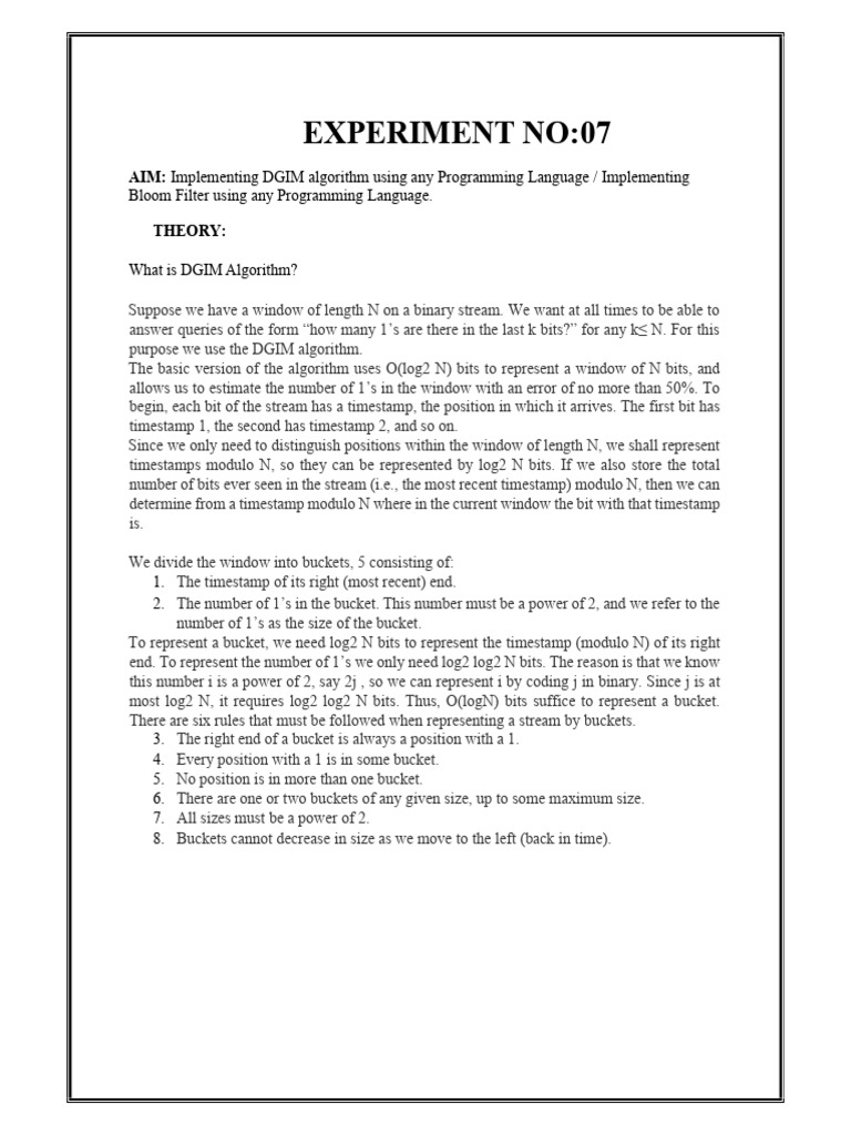 BDA Experiment 7 | PDF | Applied Mathematics | Algorithms And Data Structures