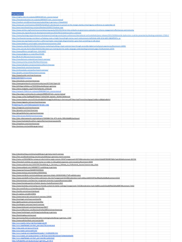 Manritoverseas - Backlinking - Sheet3 | PDF | Computers