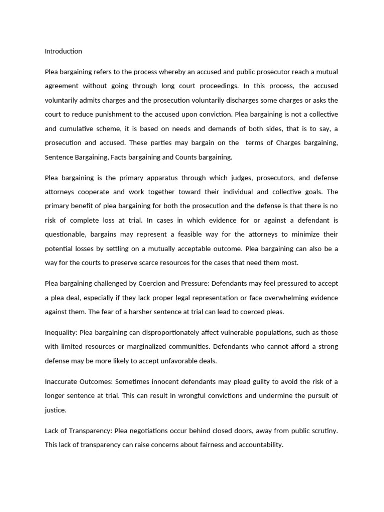 Individual Plea Bargaining | PDF | Plea Bargain | Plea