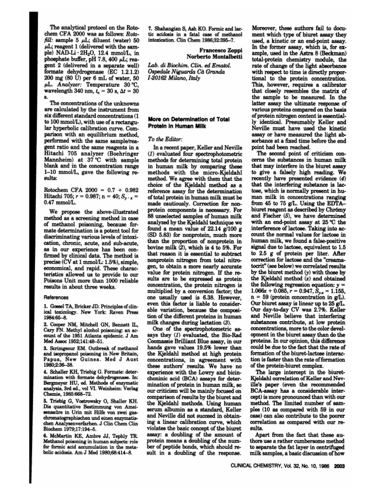 More On Determination of Total Protein | PDF | Milk | Assay