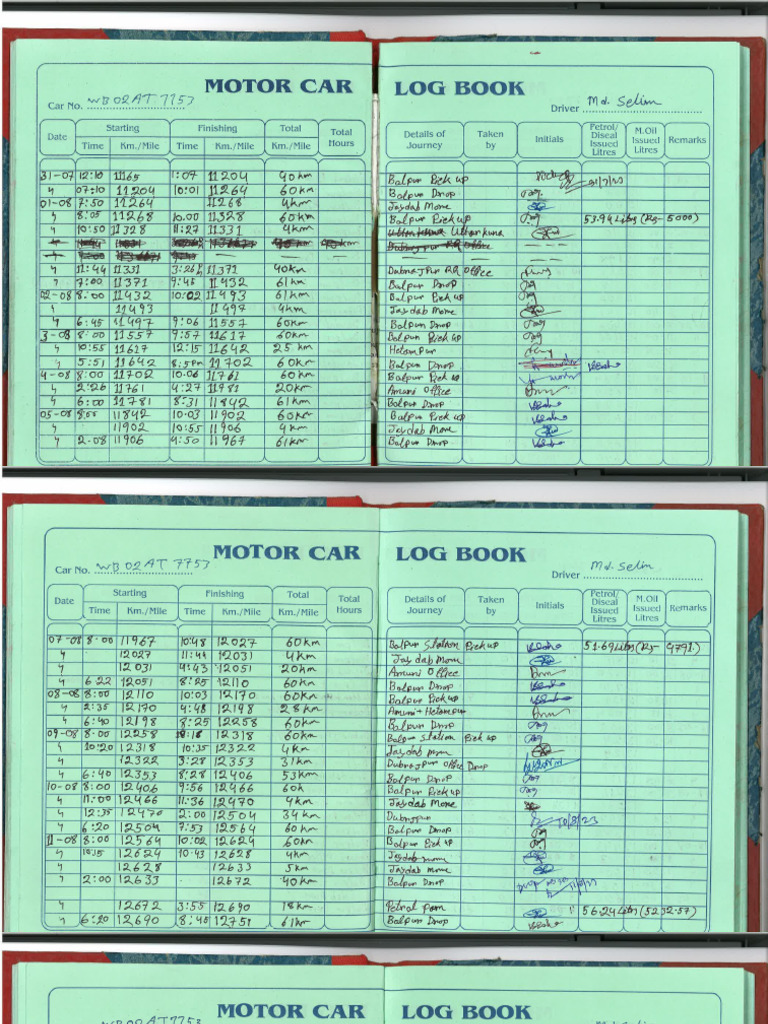 Car Log Book - Sellim | PDF