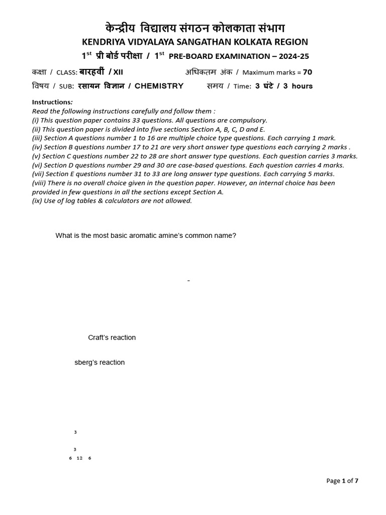 Chem-QP-1 | PDF | Chemical Reactions | Amine