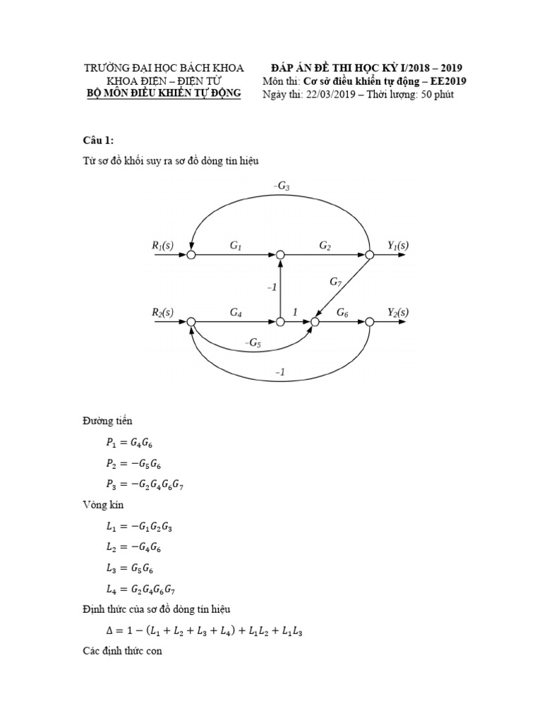 De Thi - CSTD - GK2 - 1819 - Dap An | PDF
