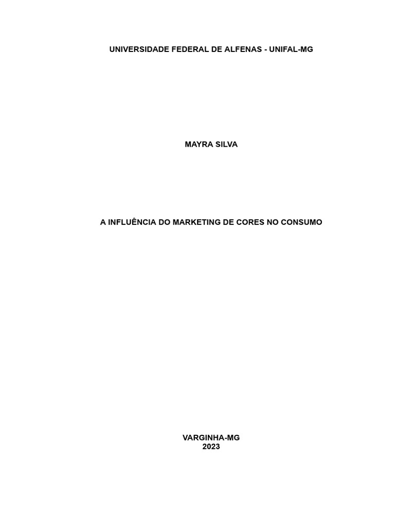 Marketing de Cores e Consumo: Impactos | PDF | Cor | Marketing