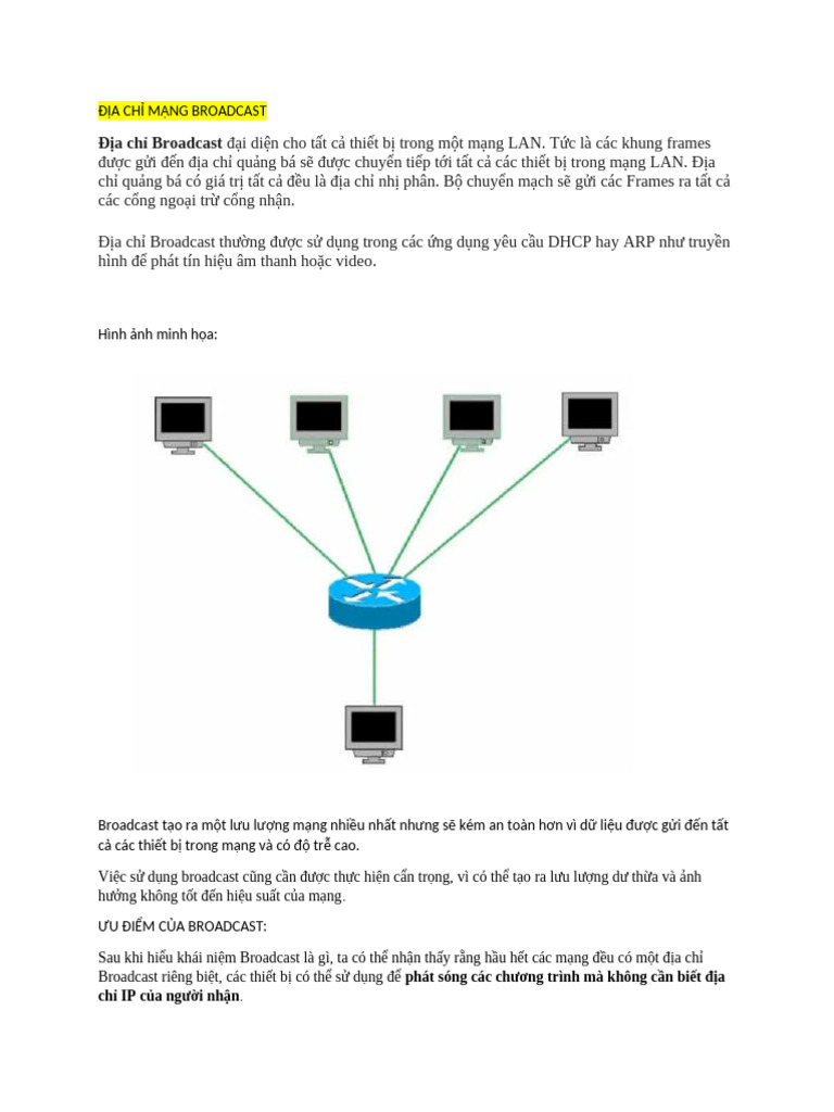 Broadcast Và Multicast | PDF