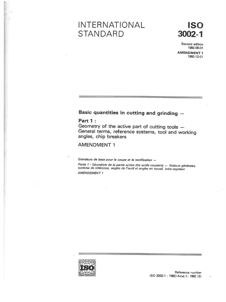 ISO 3002 - 1 Amendment 1 | PDF