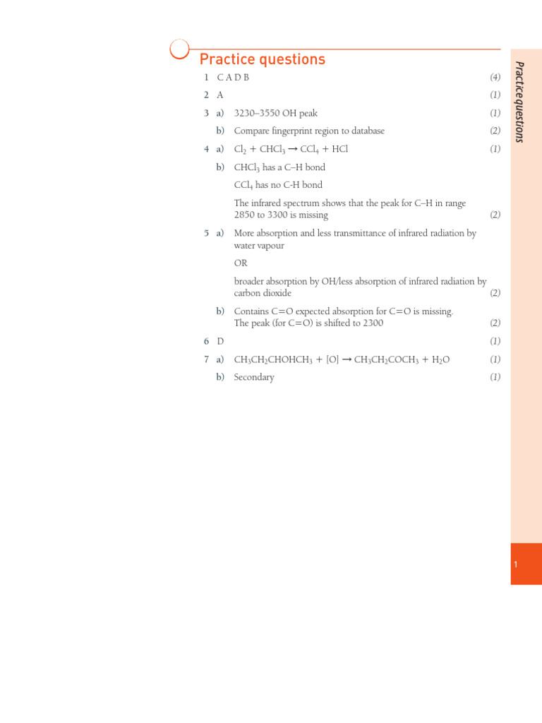 AQA Chem 1 Practice Ch16 | PDF | Science & Mathematics