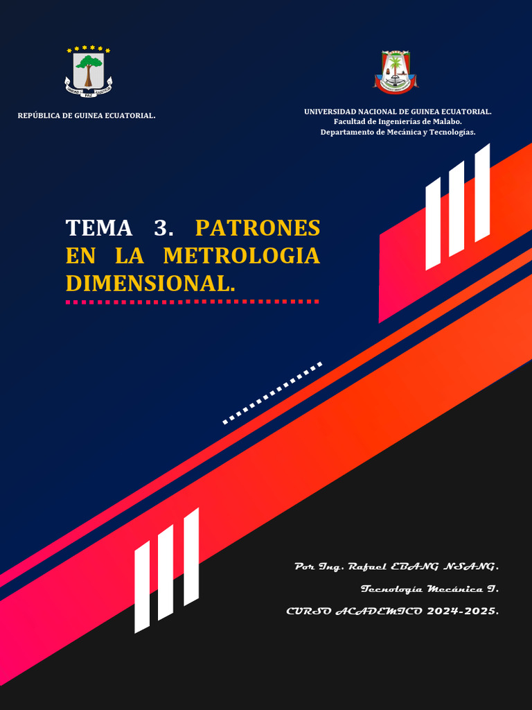 Tema III. Patrones en La Metrologia Dimensional | PDF | Metro | Tornillo